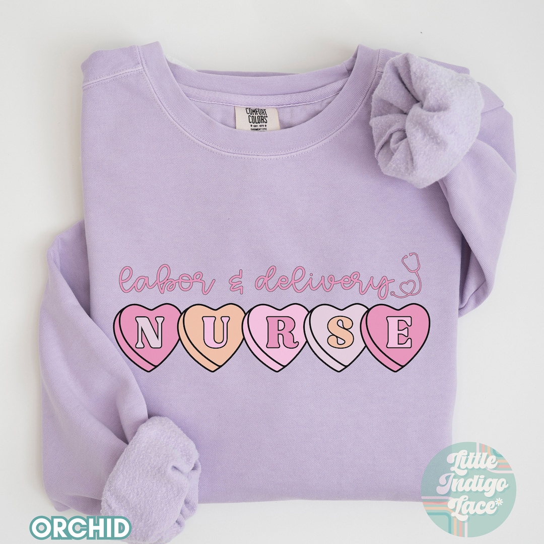 Labor and Delivery Valentine's Day Sweatshirt, L&D Valentine Sweater ...