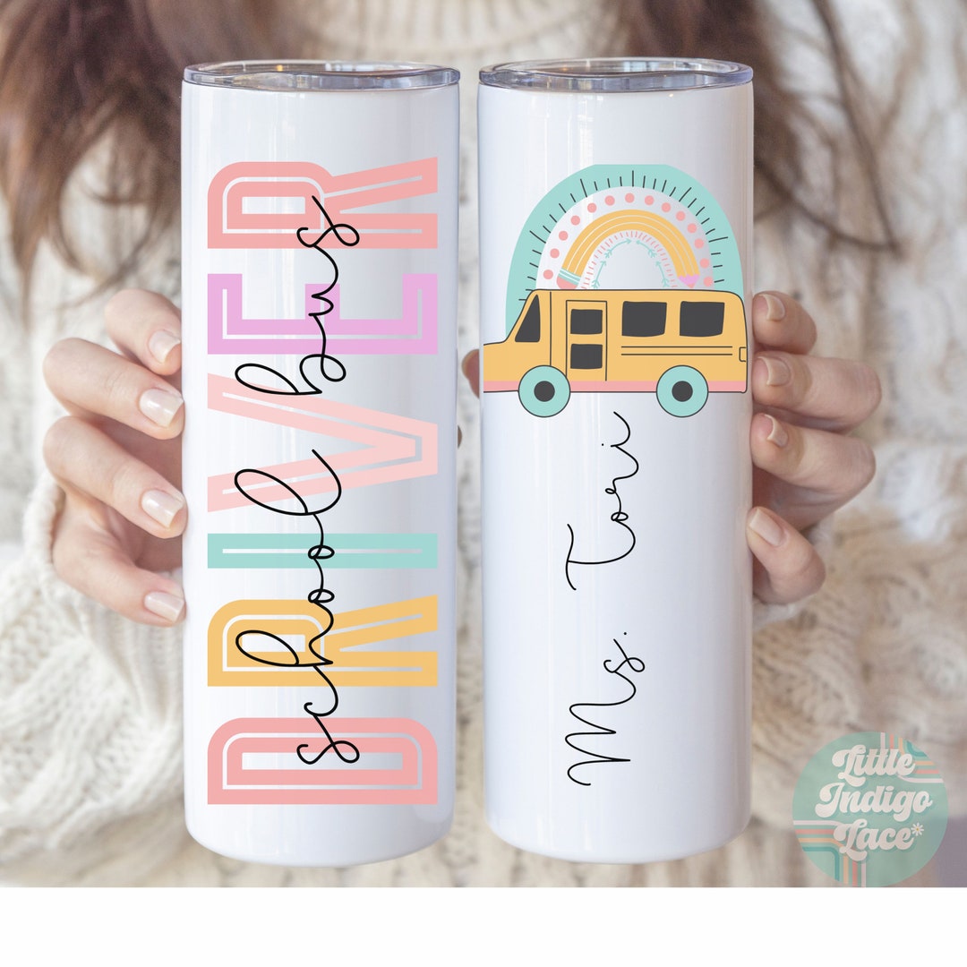 School Bus Driver Tumbler Personalized Appreciation Gift Custom Bus ...