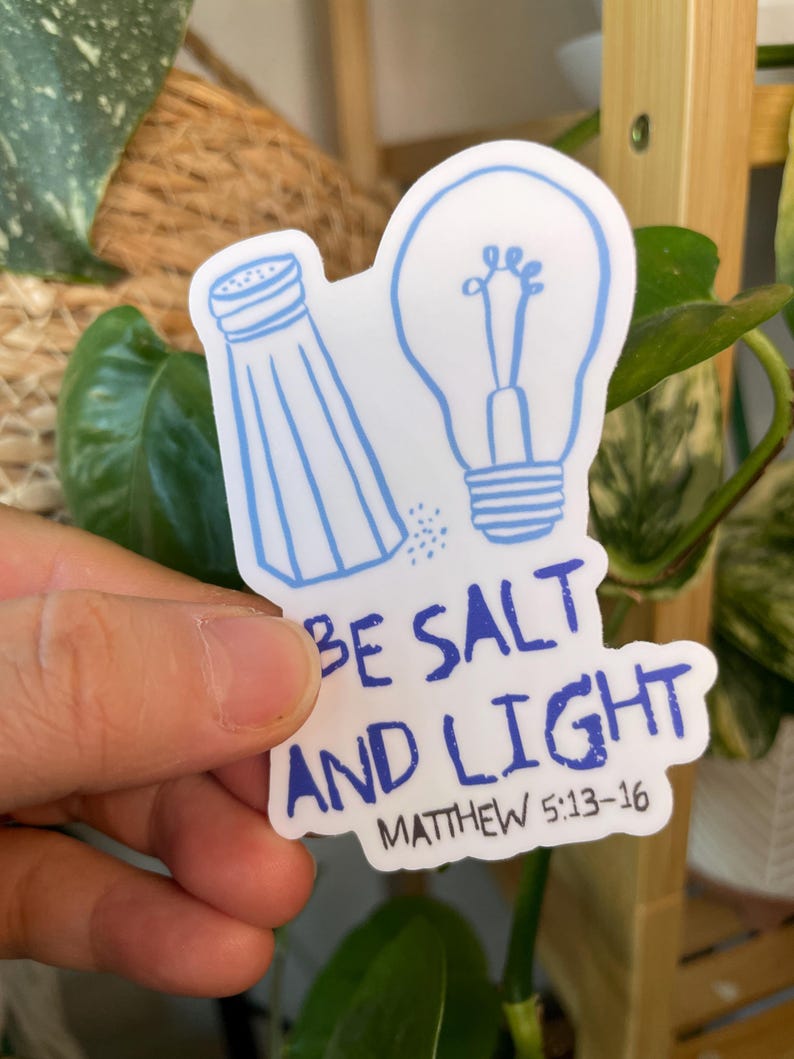 Be Salt and Light Christian Sticker, Waterproof Sticker for Bible ...