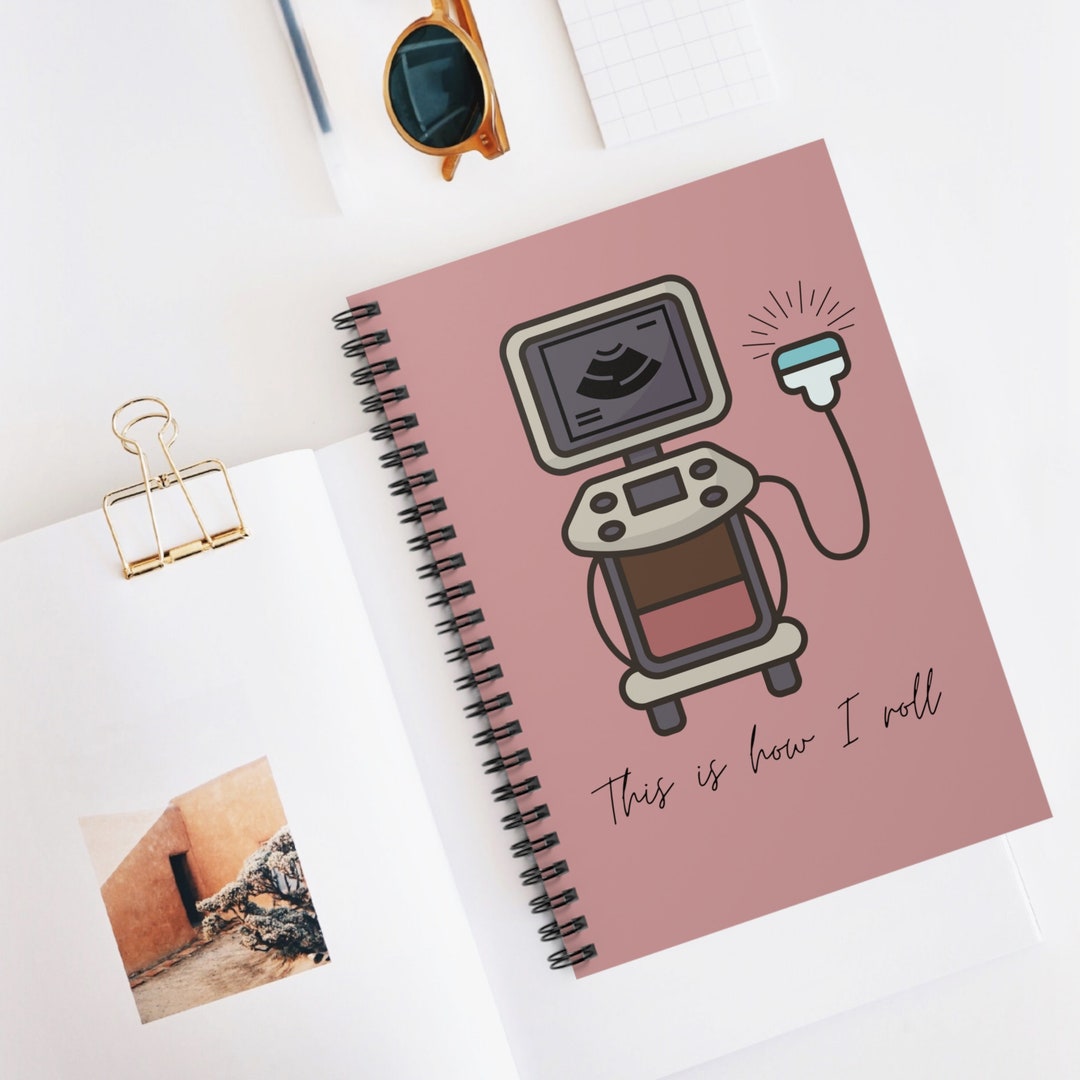 Ultrasound Cart Notebook for Sonographers, Spiral Bound Ruled Note Book ...