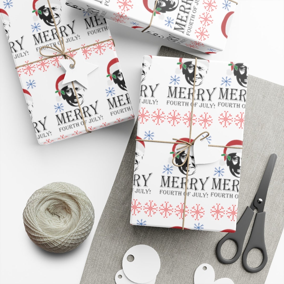 Biden Wrap Paper, Funny Gift Wrap Paper, Merry Fourth of July, Gift ...