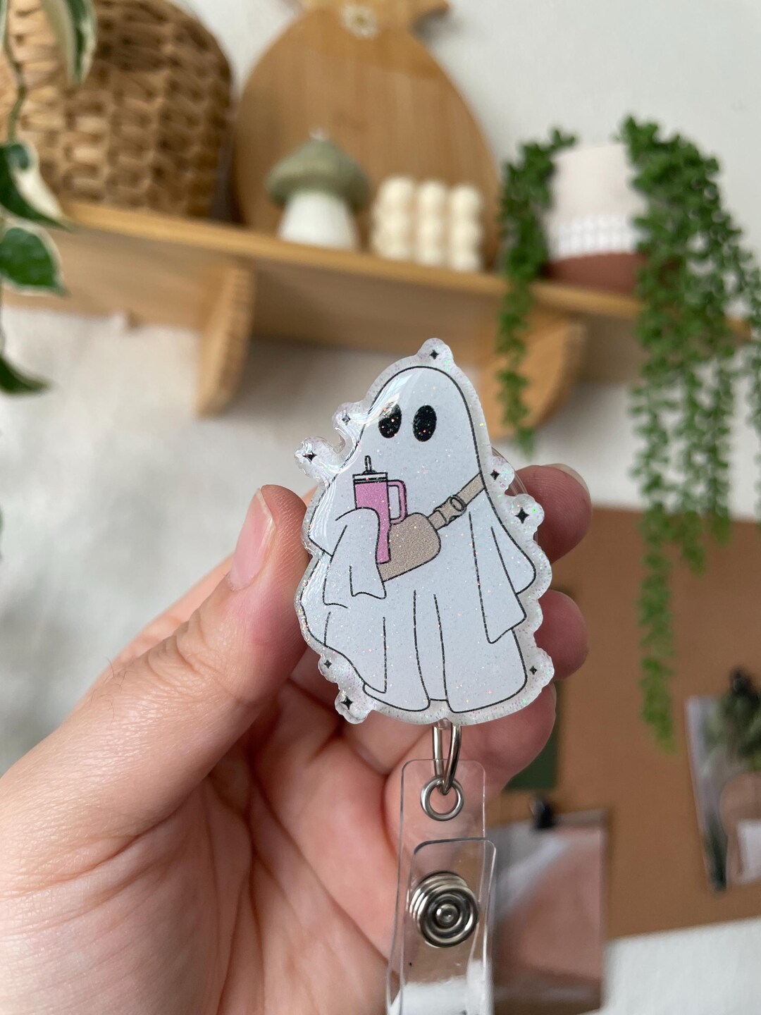 Ghost Badge Reel, Halloween Nurse Badge Reel Retractable, NICU Peds ICU ...