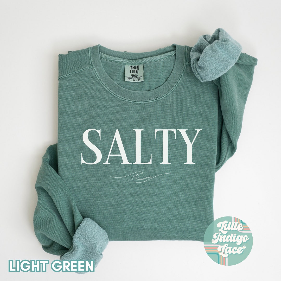 Salty Sweatshirt Comfort Colors Beach Sweatshirt Minimal Summer ...