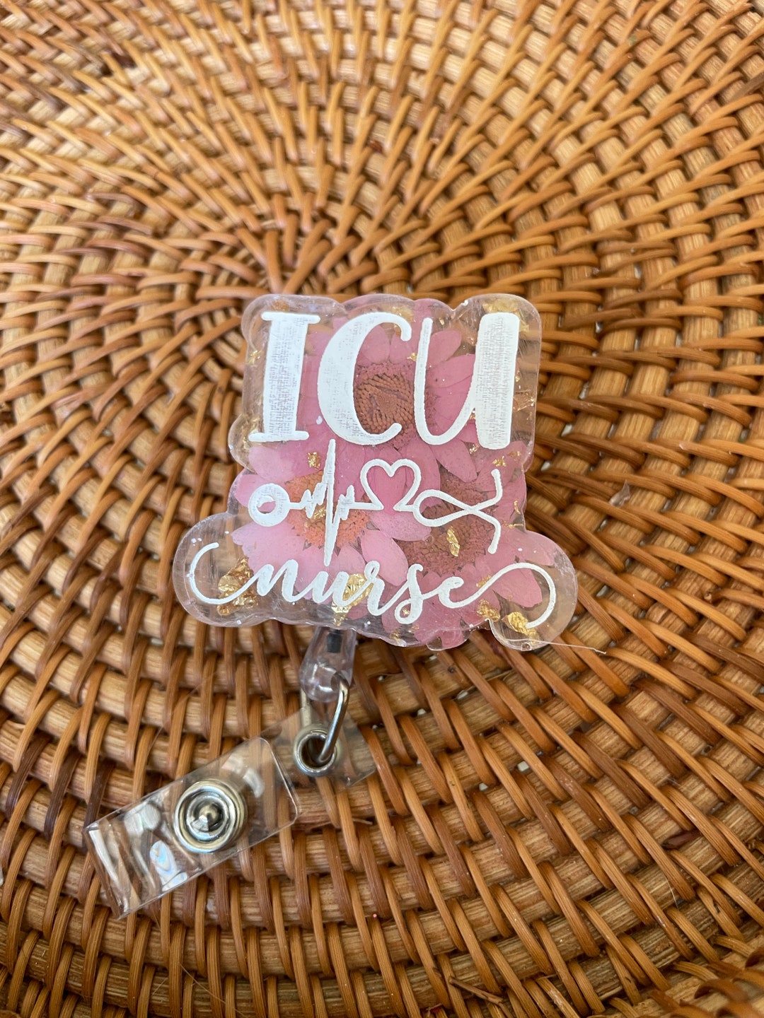 ICU Nurse Badge Reel, Cardiac Badge Reel, Intensive Care Unit Nurse ...