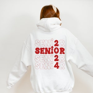 Groovy Oversized Senior 2024 Hoodie, Retro Class of 2024 Sweatshirt ...