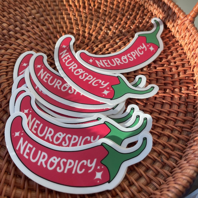 Neurospicy Sticker, Neurodiversity Sticker, ADHD Sticker for ...