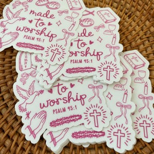 Coquette Christian Sticker, Waterproof Sticker for Bible, Jesus Sticker ...