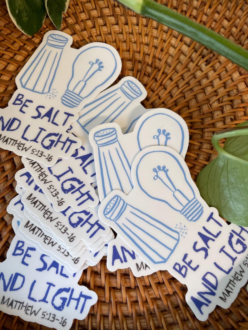 Be Salt and Light Christian Sticker, Waterproof Sticker for Bible ...