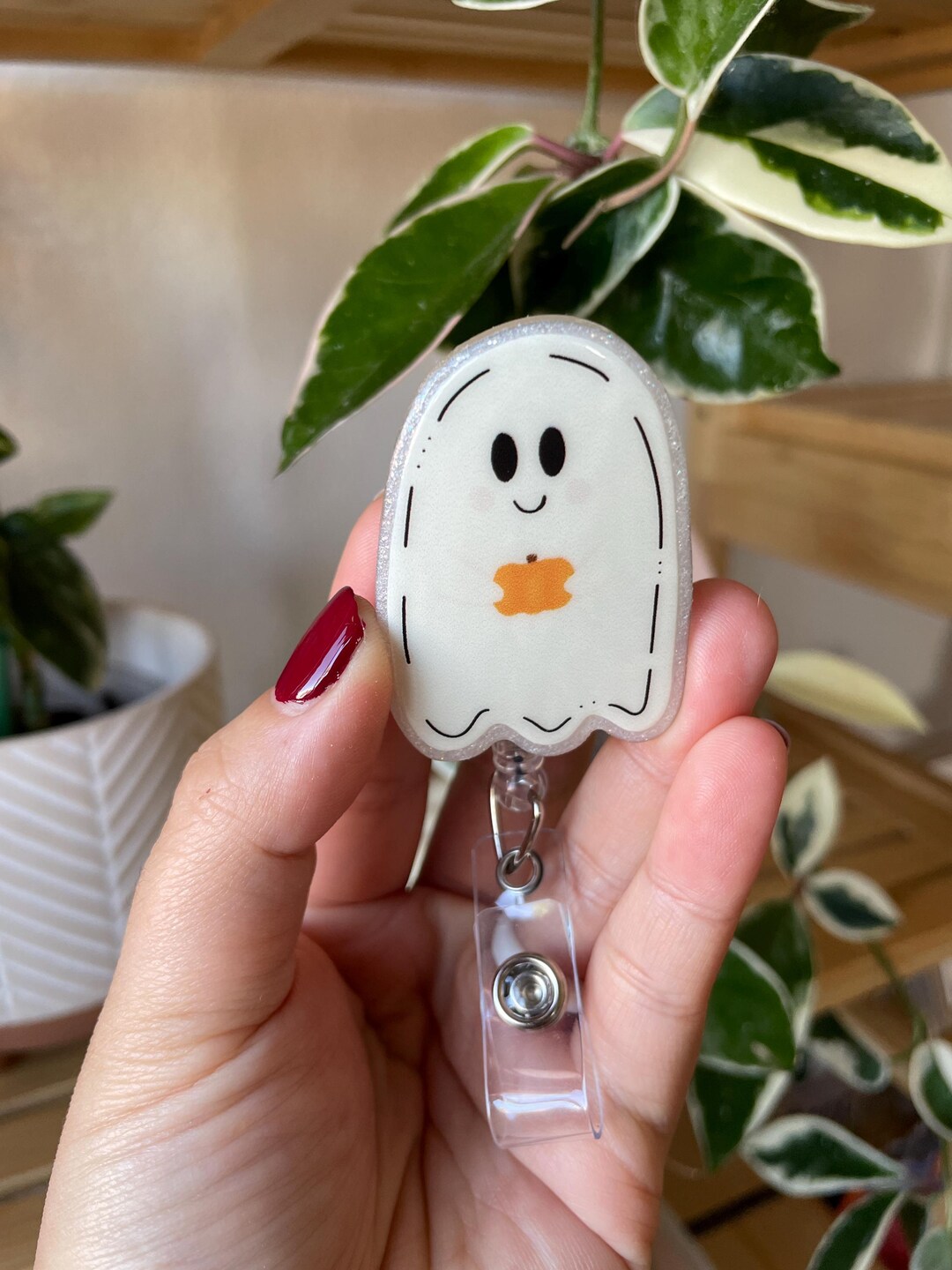 Cute Ghost Badge Reel, Halloween Nurse Badge Reel, NICU Peds ICU Er CCU ...