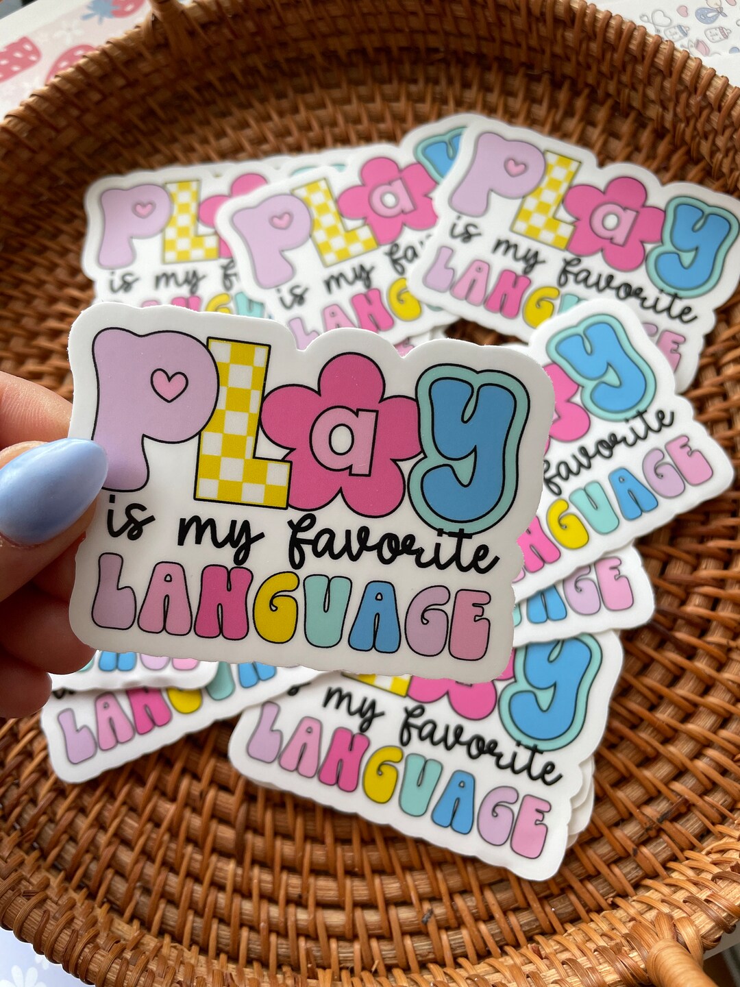 Play is My Favorite Language Sticker for Speech Therapist, Speech ...