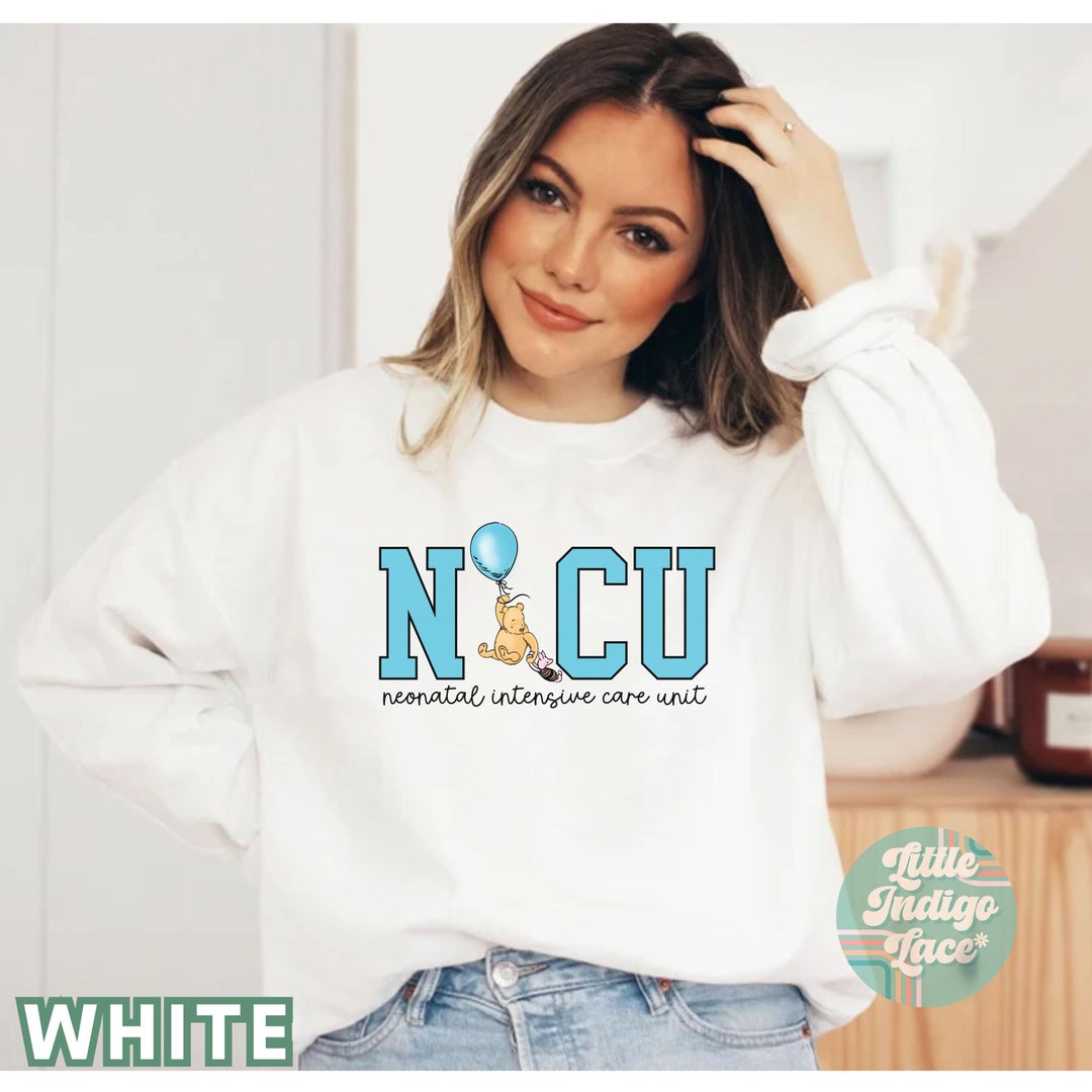 NICU RN Sweatshirt Classic Winnie-the-pooh Neonatal Icu Nurse Sweater ...
