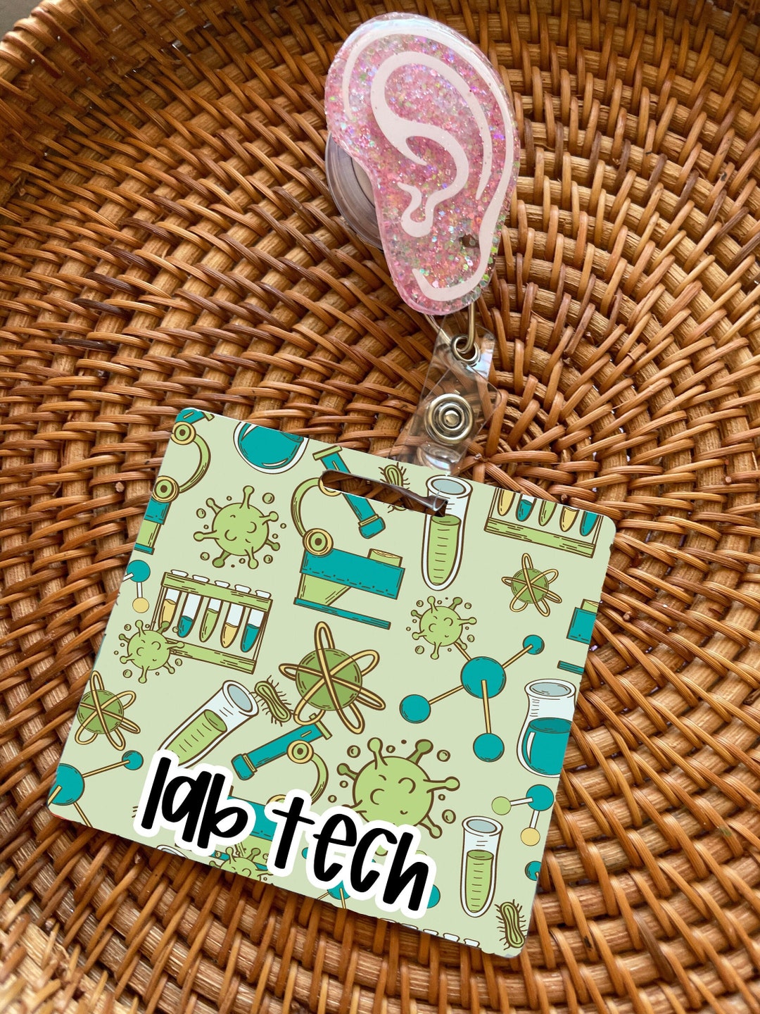 Lab Tech Badge Buddy for MLT MLS MT Ptb Phlebotomy Phlebotomist Badge ...