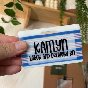 Custom L&D Badge Name Tag, Personalized Name Tag, NICU Nurse Badge ...