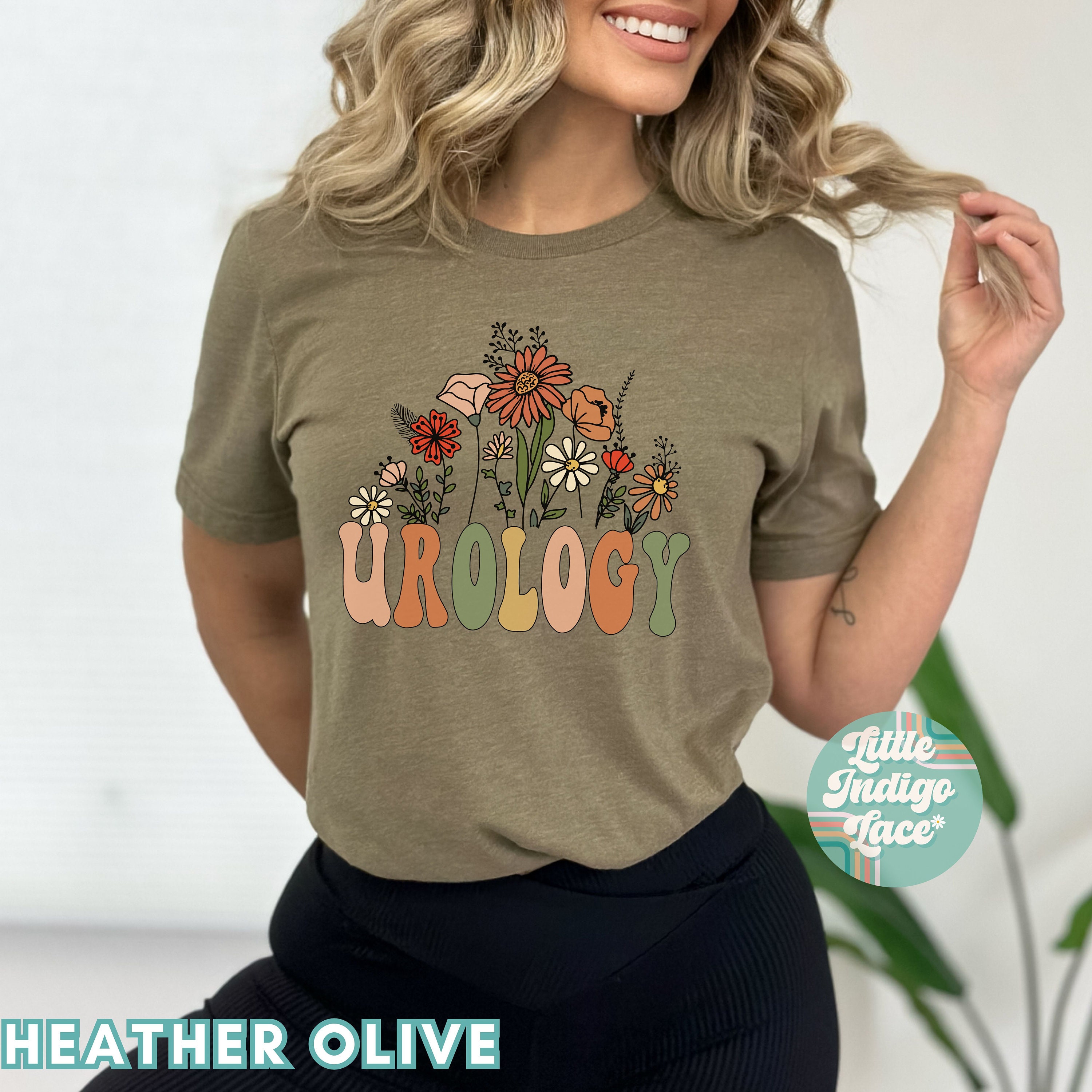 Floral Urology Shirt, Urology Crew T Shirt, Urology Nurse Practitioner ...