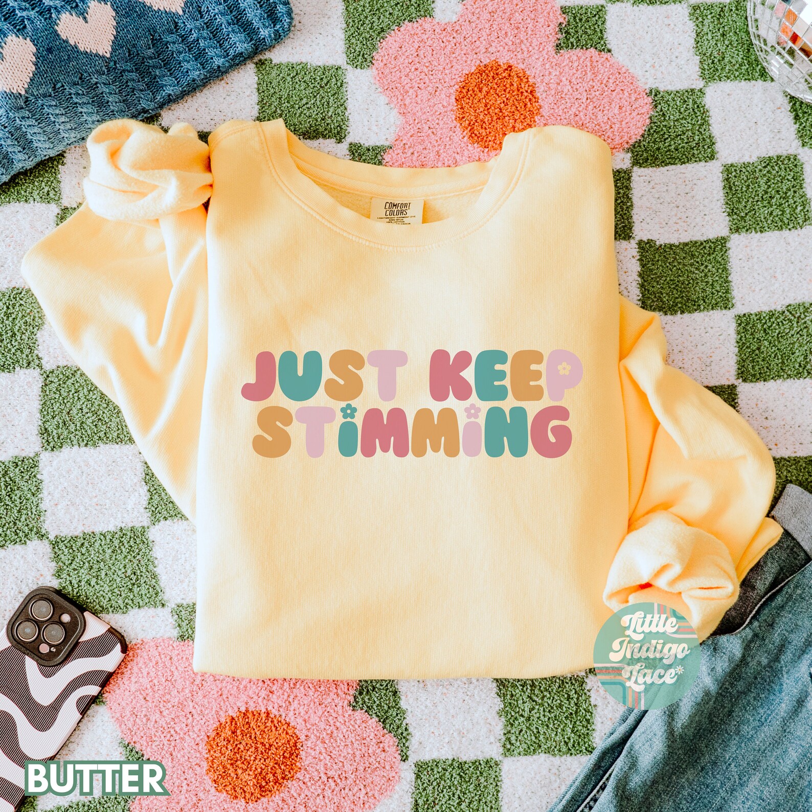 Just Keep Stimming Comfort Colors Sweatshirt Gift for BCBA Sped Teacher ...