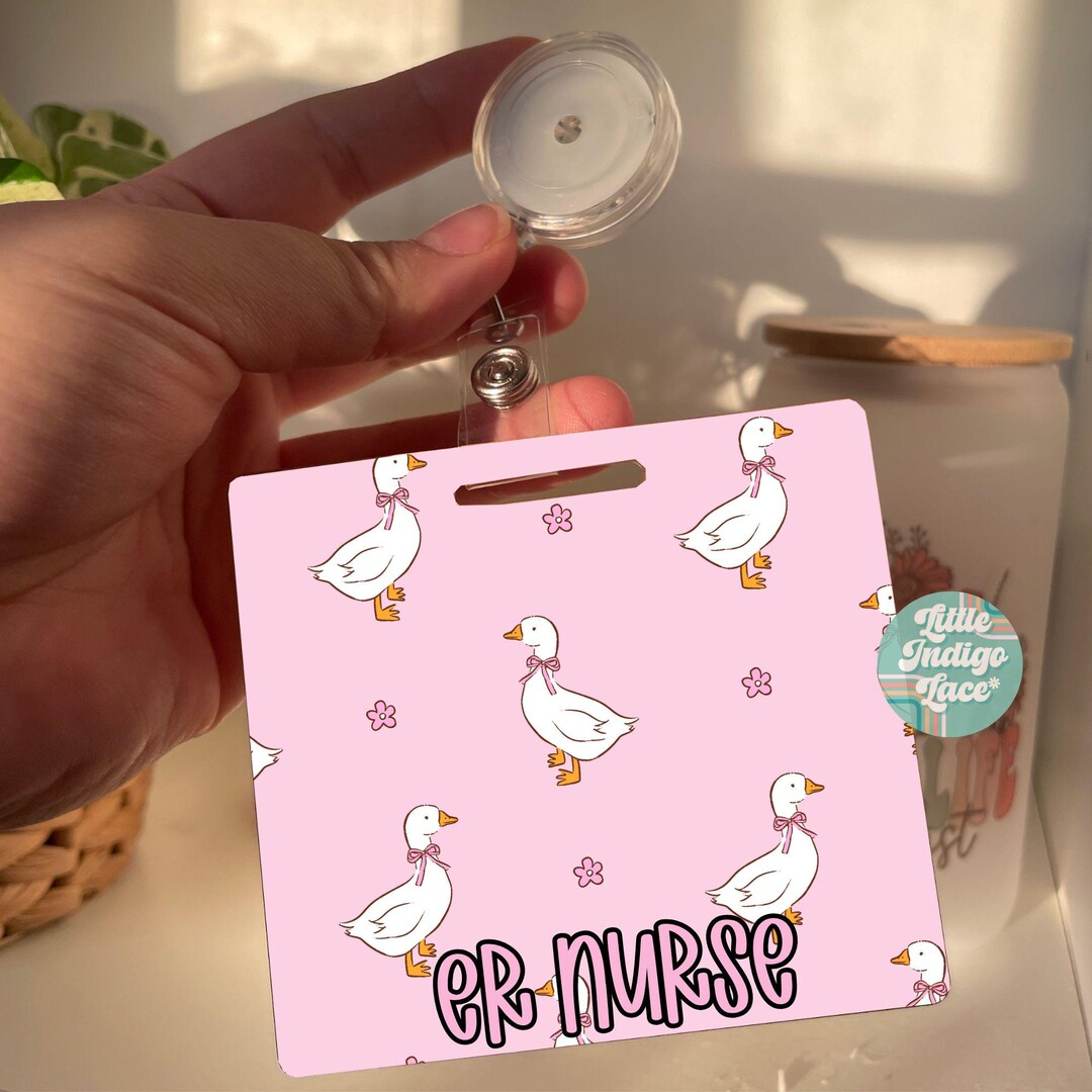 Coquette Goose Xray Badge Buddy Holder, Gift for Registered Nurse, NICU ...