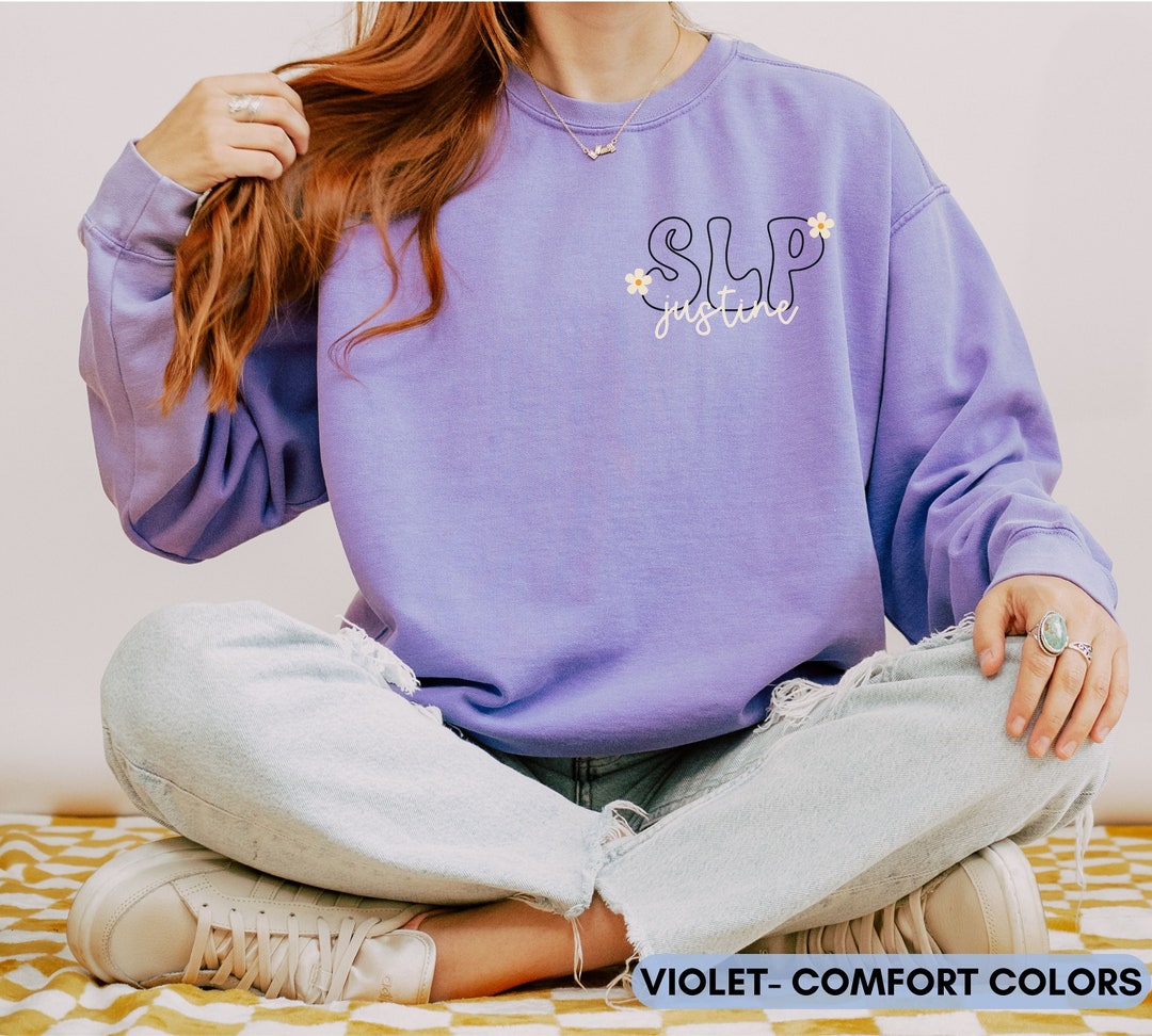 Custom SLP Sweatshirt Speech Language Pathologist Crewneck Sweat Shirt ...