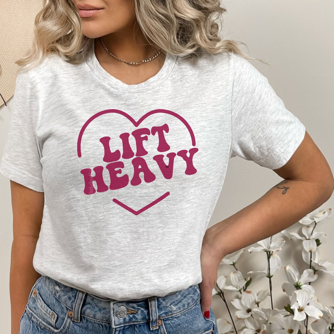 Lift Heavy T-shirt Lift Heavy Crewneck Powerlifting Women - Etsy