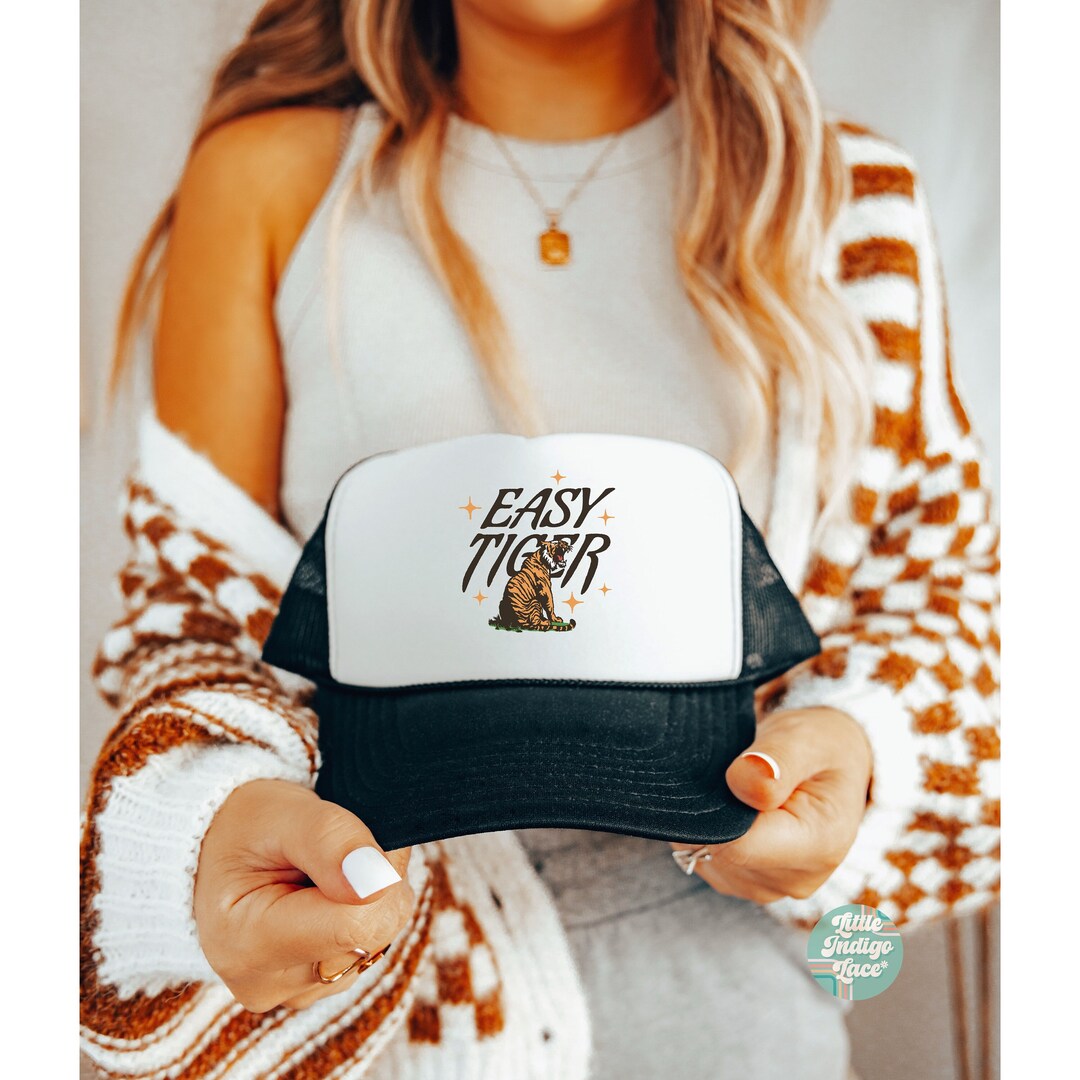 Easy Tiger Trucker Hat Vintage Inspired Aesthetic Retro Trucker Hat ...