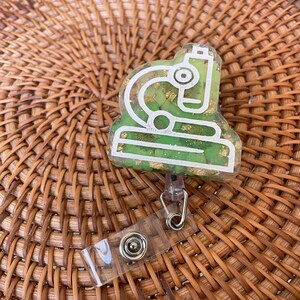 Microscope Lab Tech Badge Reel Gift for Laboratory Technician, Medical ...