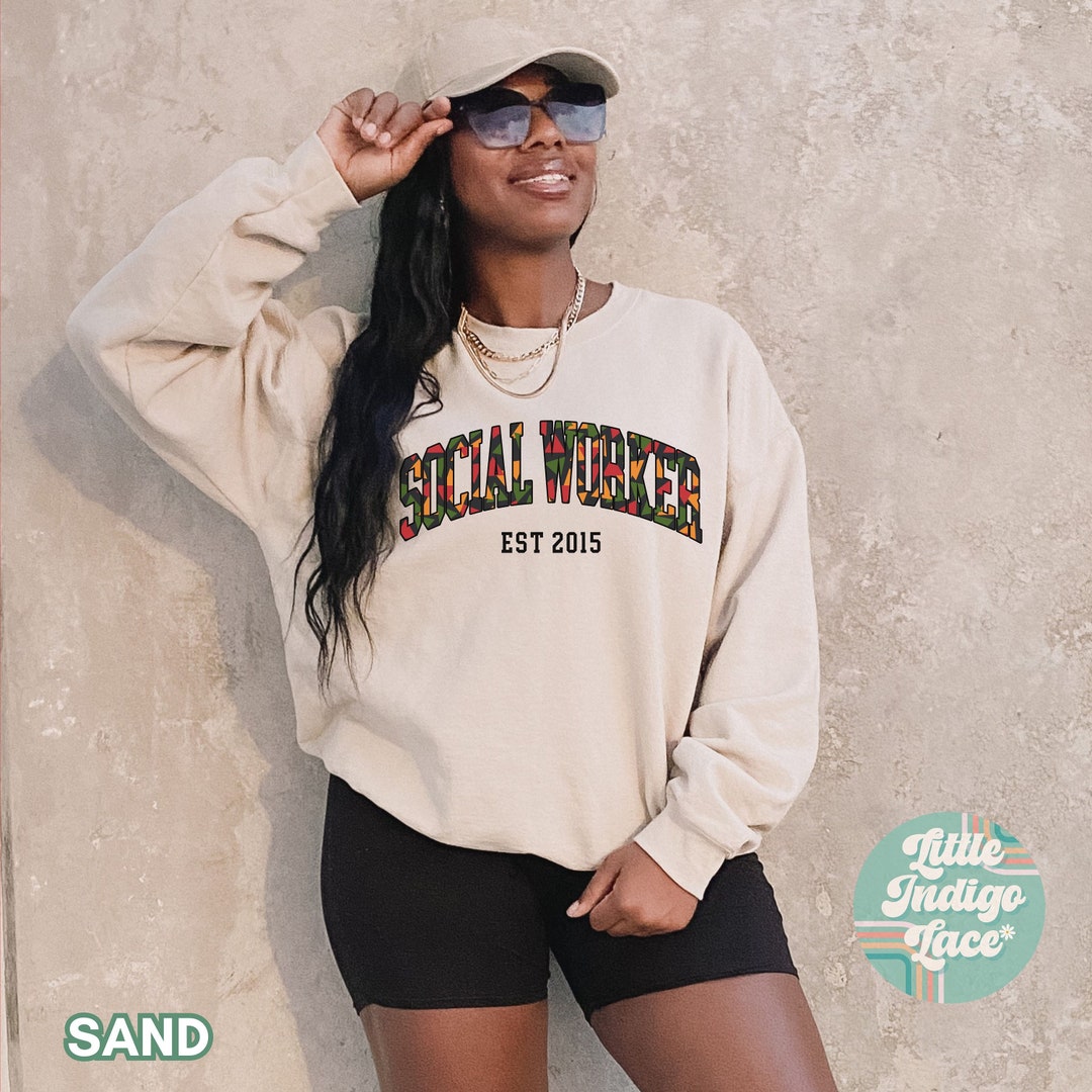 Personalized Black Licensed Social Worker Sweatshirt - Custom LCSW ...