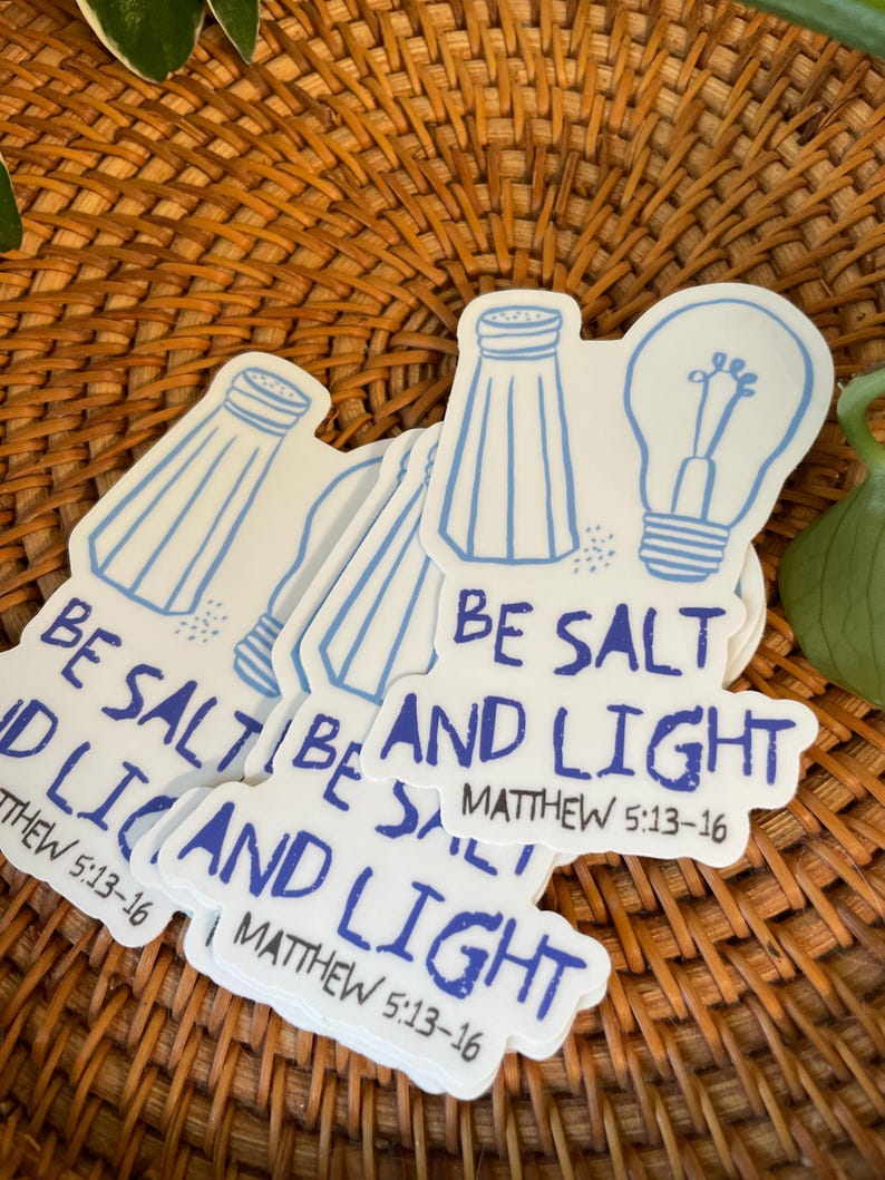 Be Salt and Light Christian Sticker, Waterproof Sticker for Bible ...