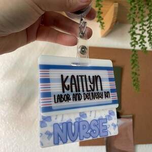 Custom L&D Badge Name Tag, Personalized Name Tag, NICU Nurse Badge ...