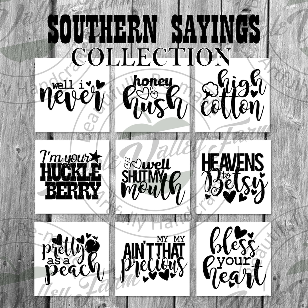 Southern Sayings 9 Downloadable SVG Bundle File / Cricut / Silhouette ...