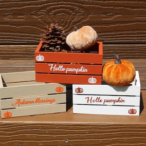 Handmade Fall Mini Crate: Tiered Tray Autumn Decor (5") - Etsy