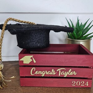 Mini Crate for Graduation Gifts. Graduation Money Holder. Graduation ...