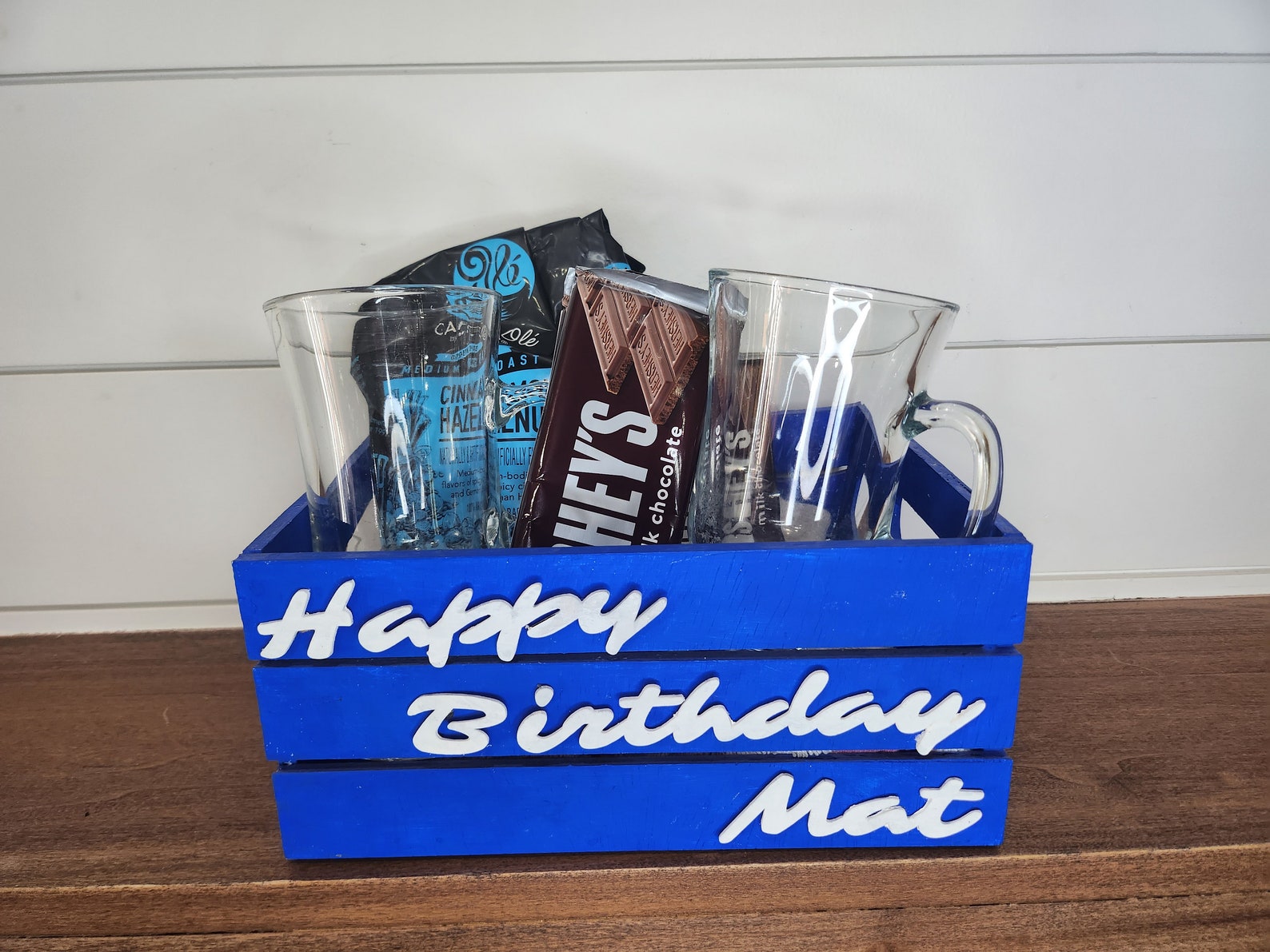 Rustic Wooden Crate for Him – Custom Basket, Men’s Birthday or Groom ...