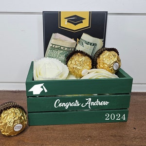 Mini Crate for Graduation Gifts. Graduation Money Holder. Graduation ...