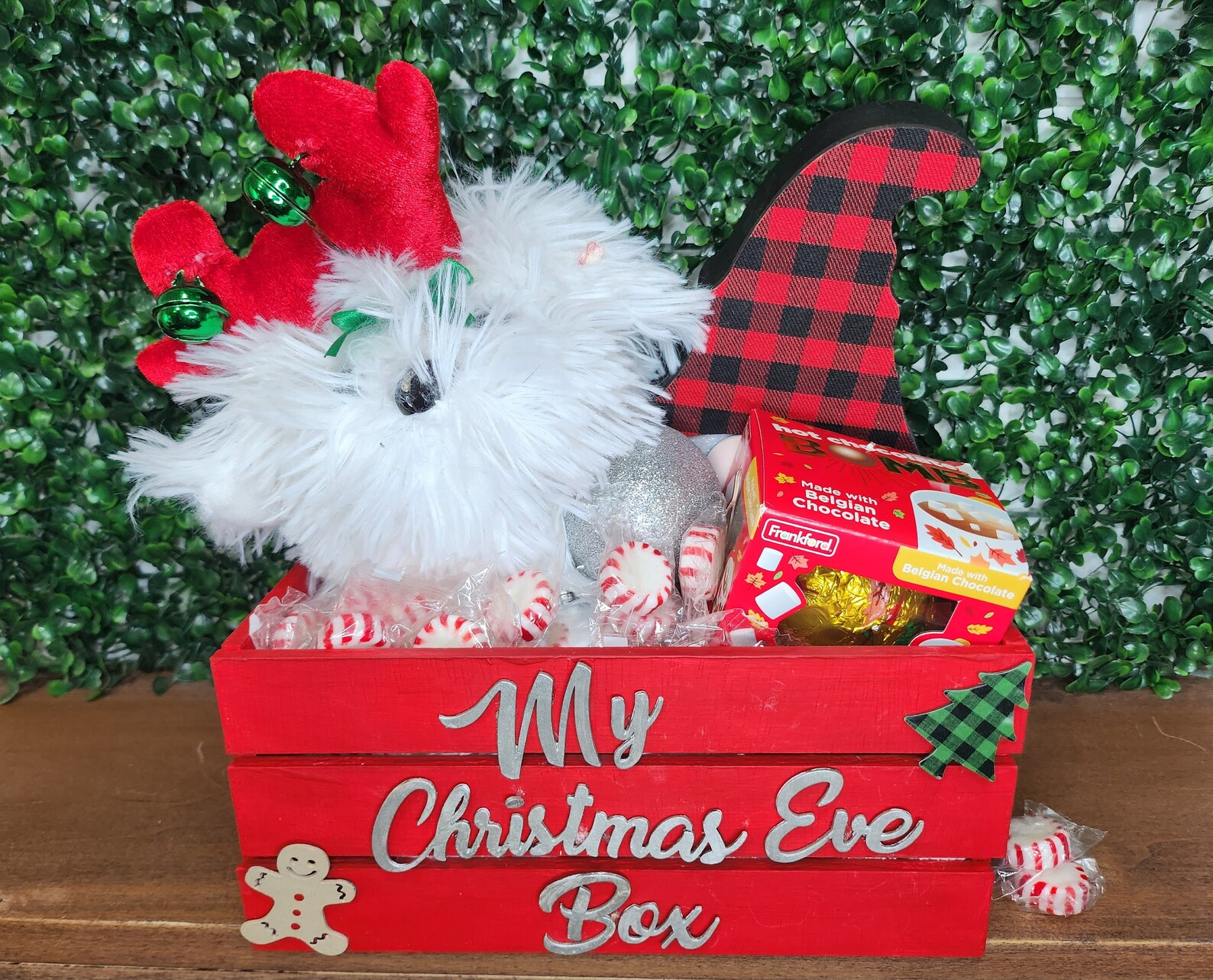 Wooden Christmas Eve Box for Kids: Letters to Santa Wood Basket. - Etsy