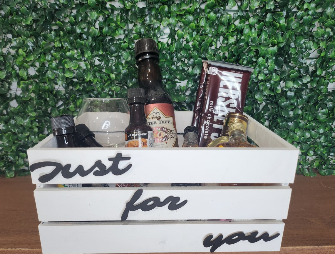 Rustic Wooden Crate for Him – Custom Basket, Men’s Birthday or Groom ...