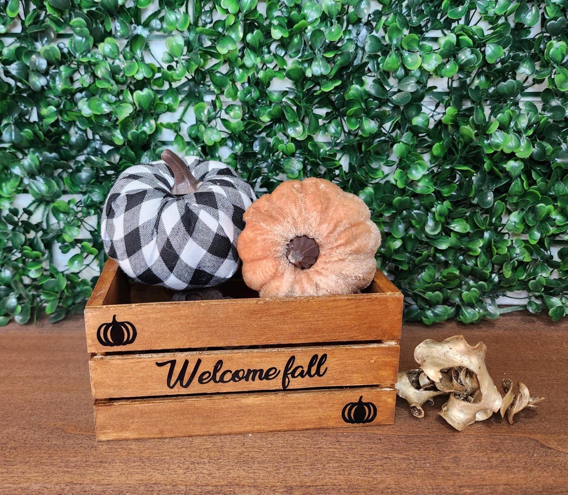 Handmade Fall Mini Crate: Tiered Tray Autumn Decor (5") - Etsy