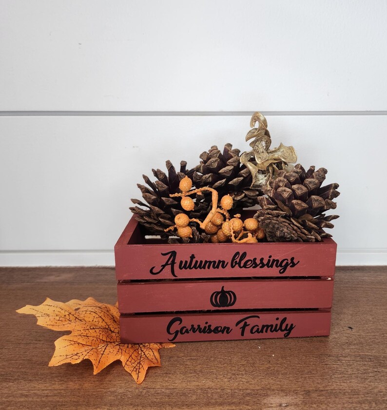 Handmade Fall Mini Crate: Tiered Tray Autumn Decor (5") - Etsy