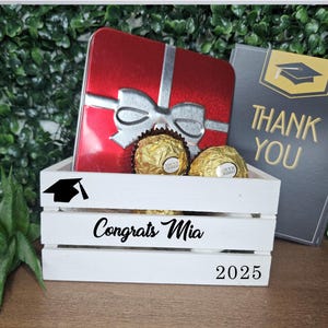 Mini Crate for Graduation Gifts. Graduation Money Holder. Graduation ...