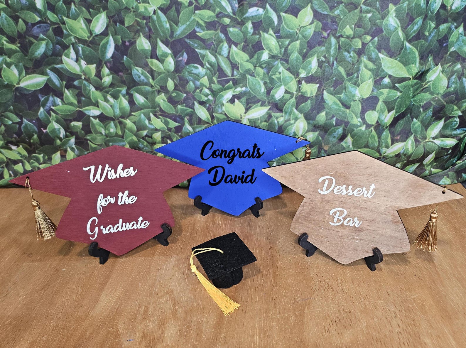 Personalized Graduation Cap Table Sign – Grad Party Decor in College ...