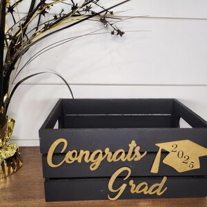 Personalized Graduation Card Box. Custom Wooden Graduation Gift Box ...