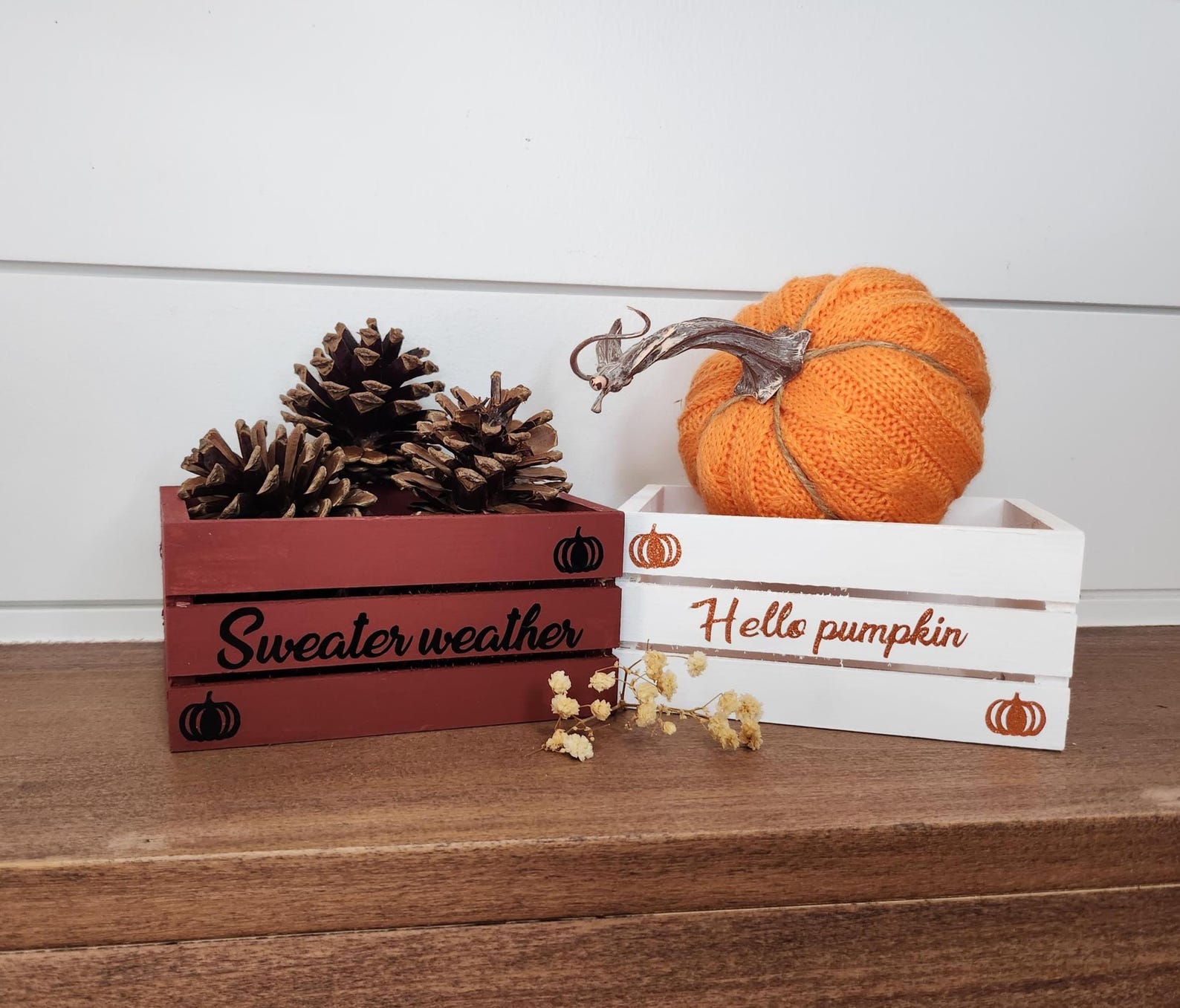 Handmade Fall Mini Crate: Tiered Tray Autumn Decor (5") - Etsy