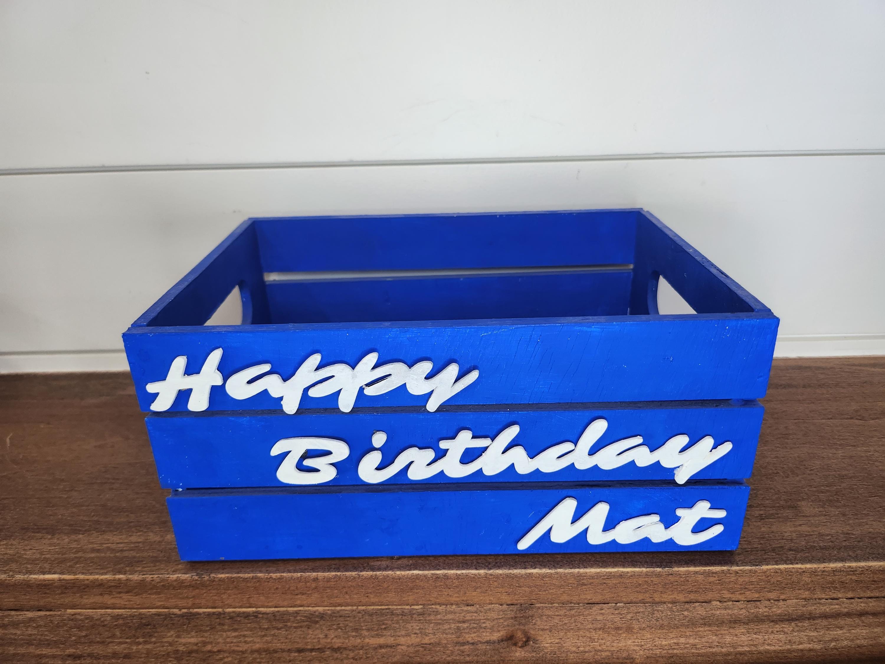 Rustic Wooden Crate for Him – Custom Basket, Men’s Birthday or Groom ...