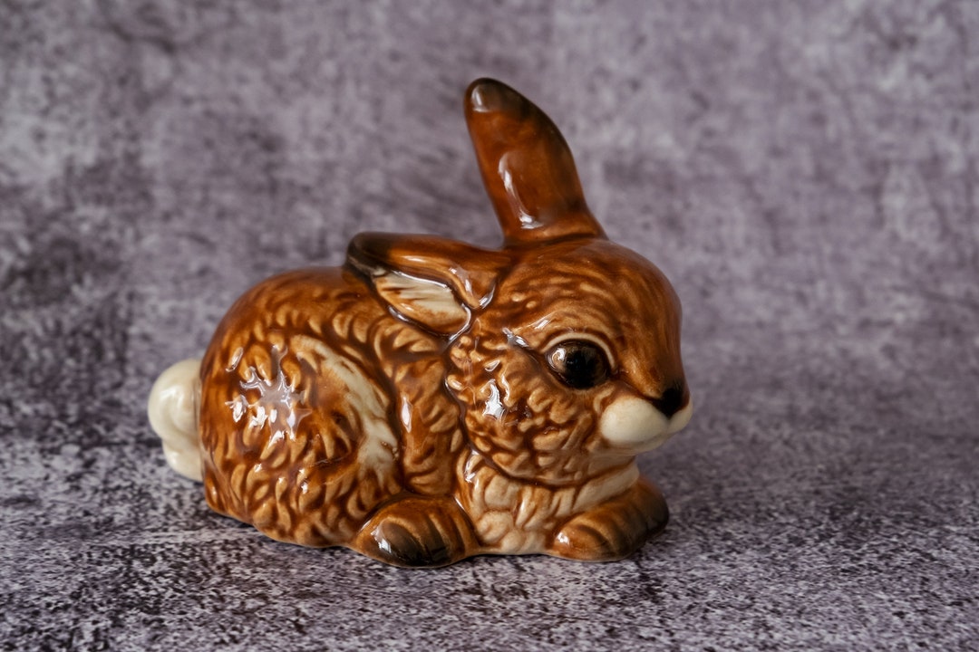Vintage GOEBEL W. Rabbit Baby Figurine - Porcelain Brown Bunny - West ...