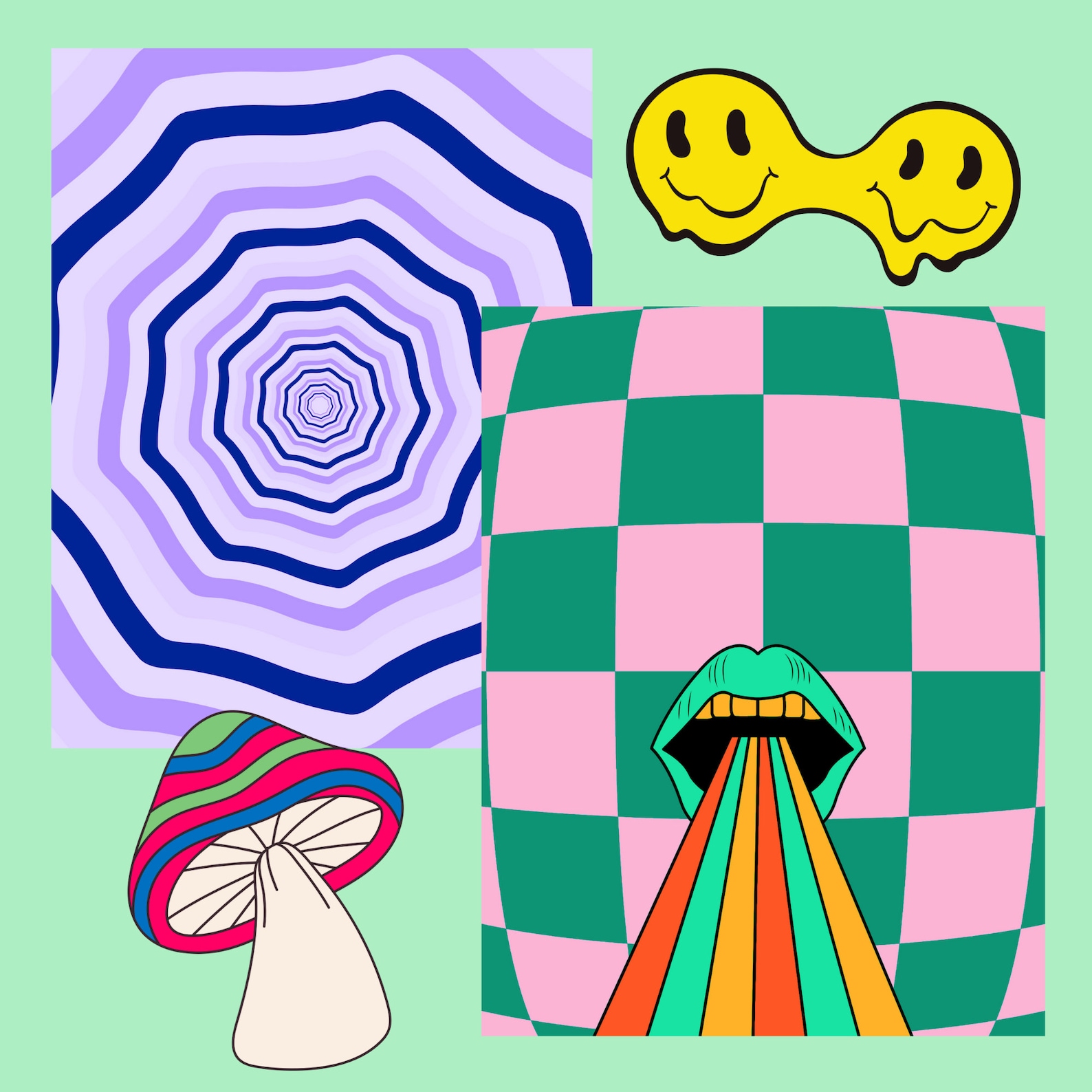 Weirdcore Backgrounds Prints, Digital Paper, Journal Sheets, DIY Craft ...