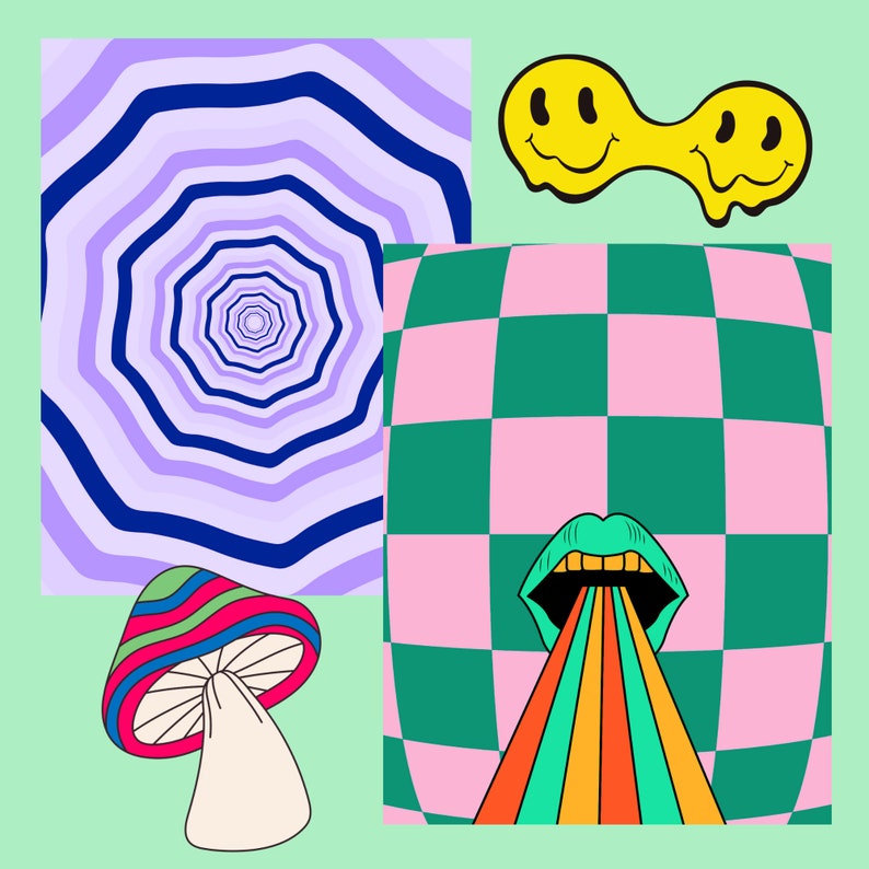 Weirdcore Backgrounds Prints, Digital Paper, Journal Sheets, DIY Craft ...