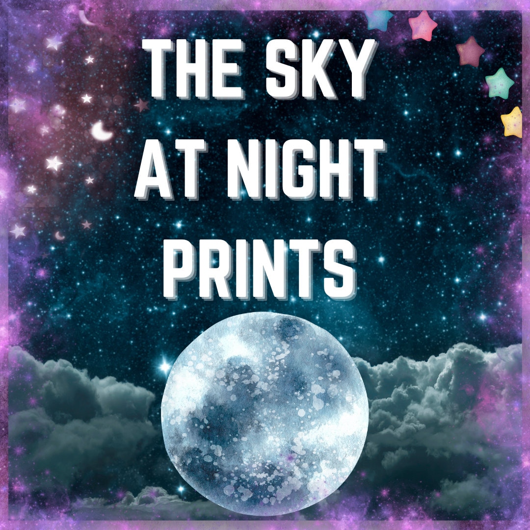 Printable Night Sky, Galaxy PNG Prints, Scrapbooking, DIY Craftl - Etsy