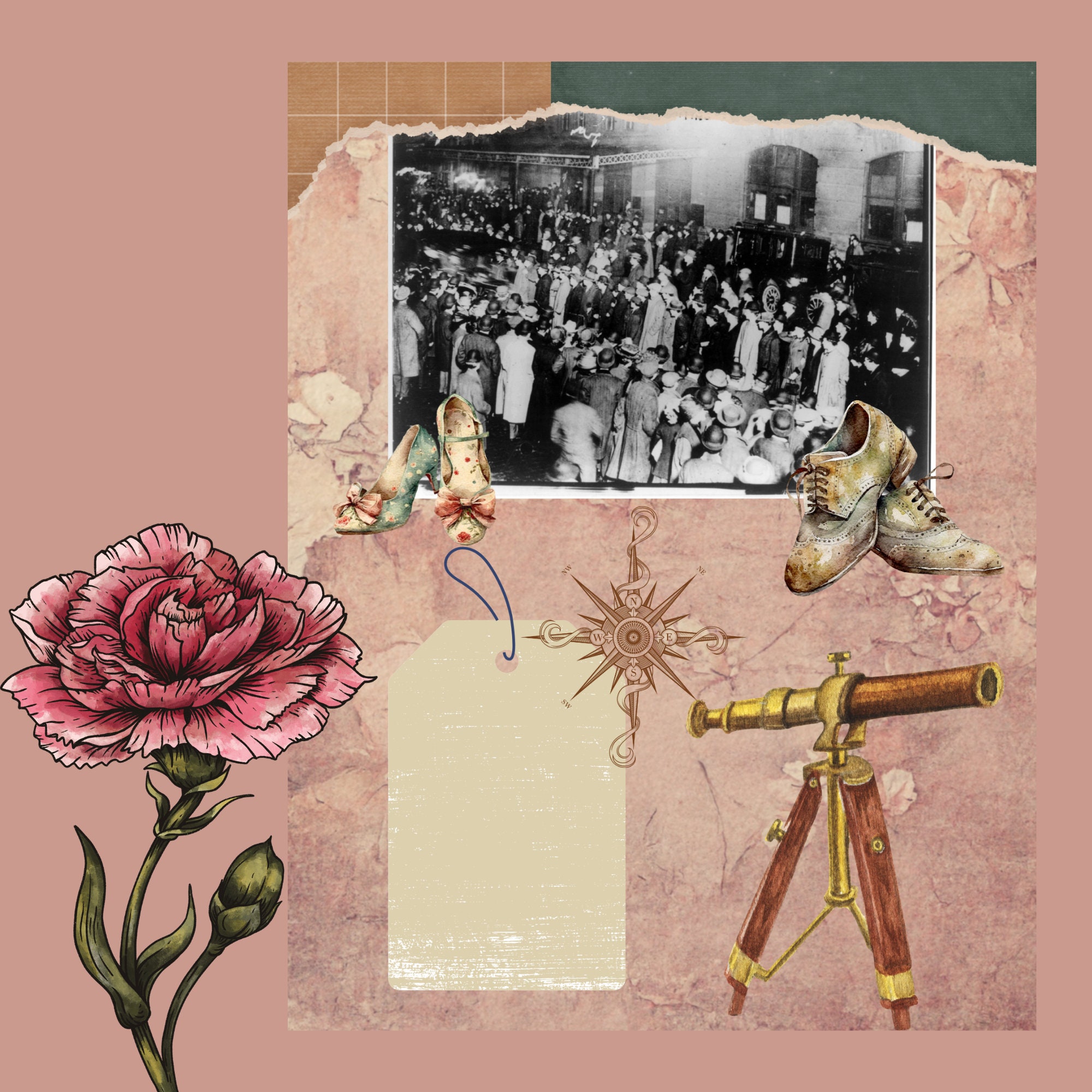 Titanic Themed Collage Papers, Digital Prints, Scrapbook Pages, Junk ...