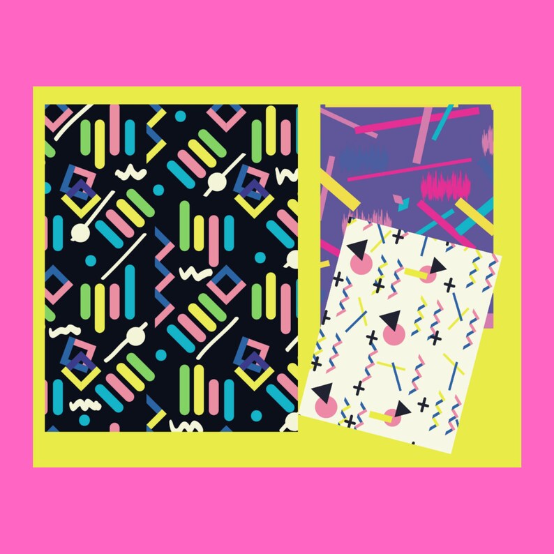 80s Prints, Digital Paper, Patterns, 1980s Backgrounds, Scrapbooking ...
