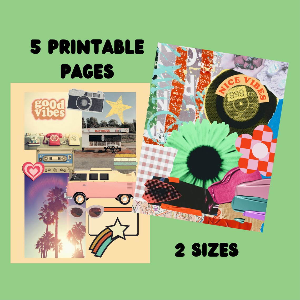 Retro Journal Spread Pages: Collage Ephemera (PNG Digital Prints) - Etsy