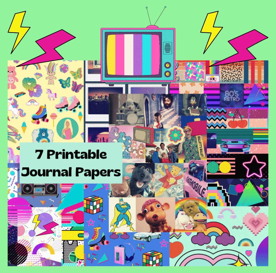 Back to the 80s Junk Journal, Digital Prints, Retro Nostalgia ...