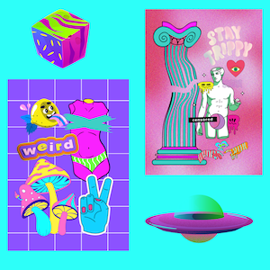 Weirdcore Backgrounds, Digital Prints Surrealist, Psychedelic ...